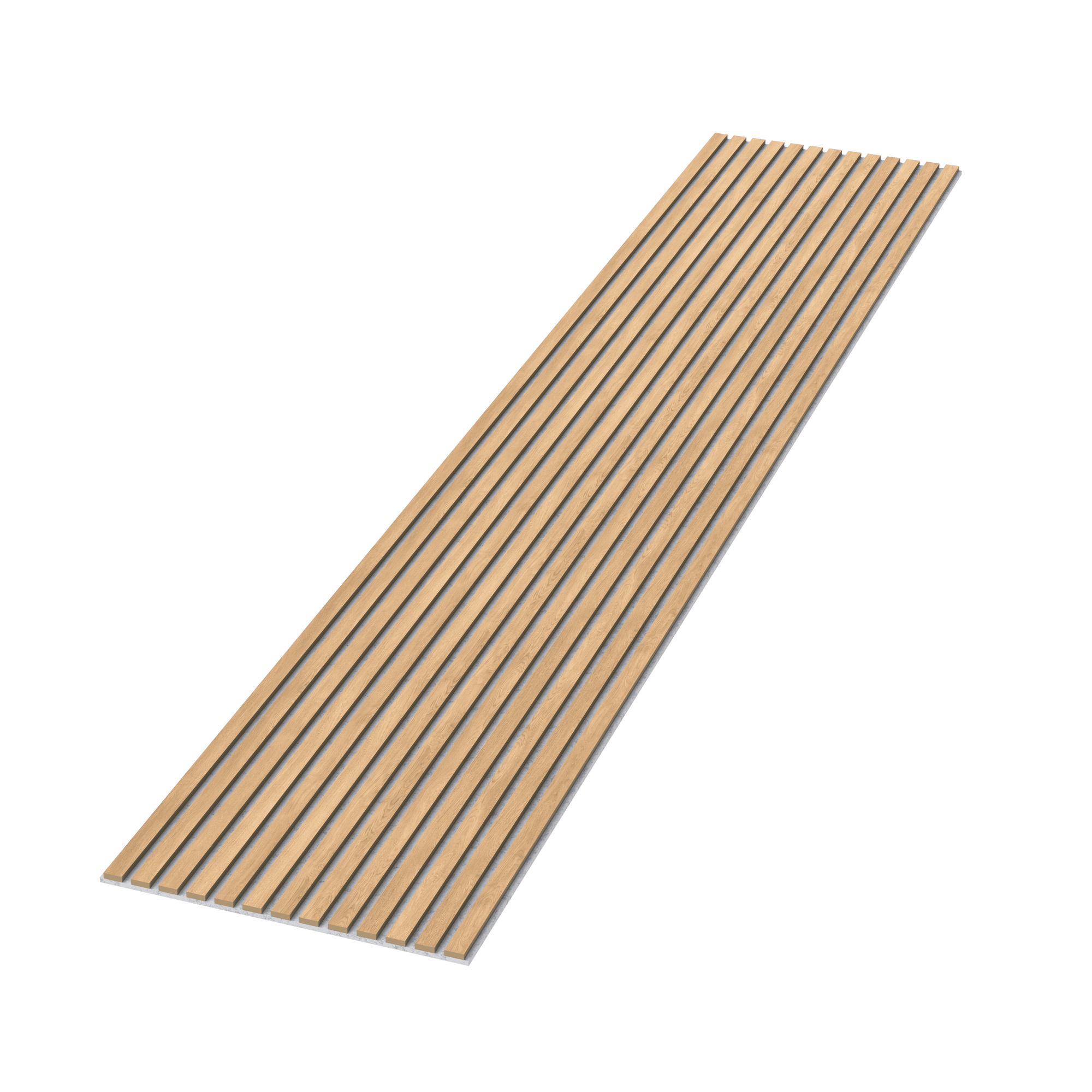 Natural Oak (Lacquered) on Light-Beige Acouwood Wood Wall Panels ...